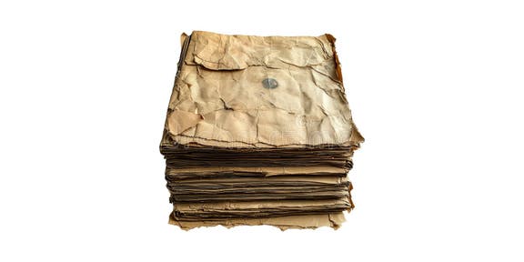 Stack of Aged and Weathered Papers. Historical Document Preservation ...