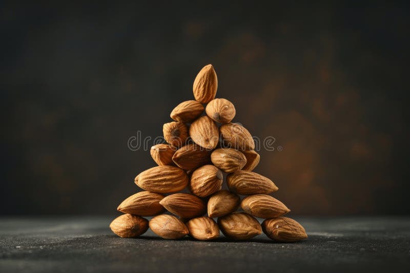 Almond Pyramid stock illustration. Illustration of shape - 317300413