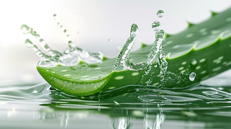 Stack of Aloe Vera Sliced with Gel Dripping Isolated on White ...