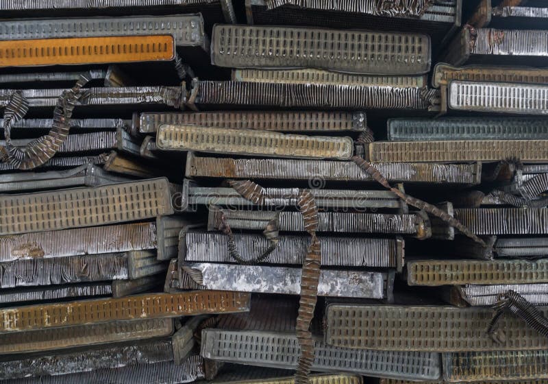 Stack of Aluminum from Car Parts. Stock Image - Image of destroy ...