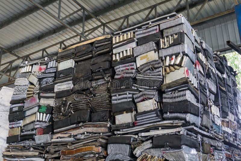 Stack of Aluminum from Car Parts. Stock Image - Image of cooling ...