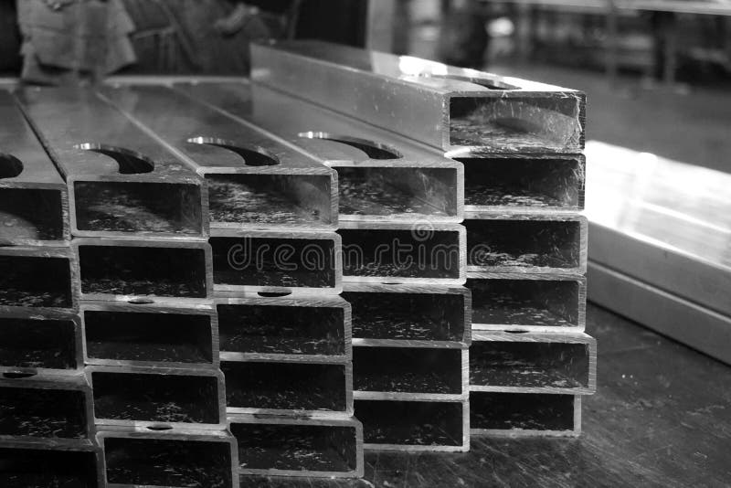 Stack Of Aluminum Structural Profiles Stock Photo - Image of ferrous ...