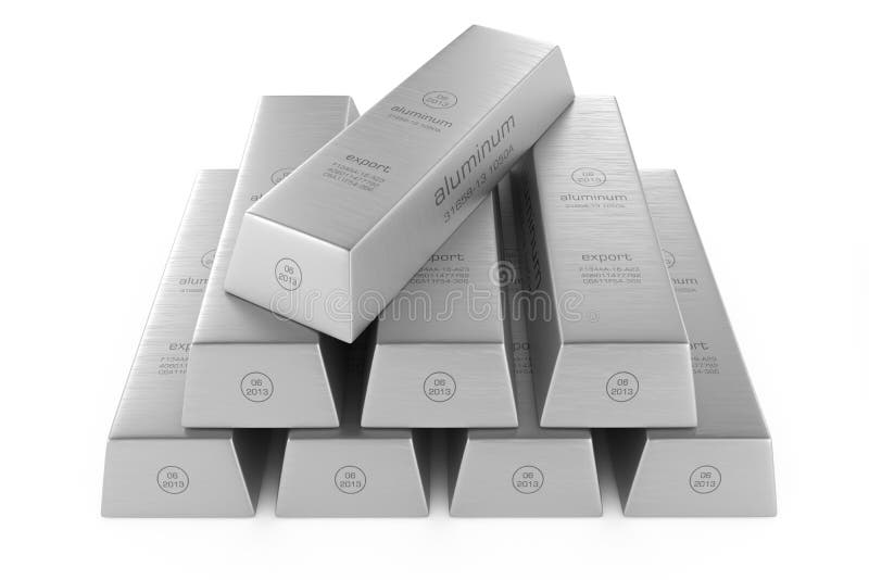 Stack of aluminum ingots stock illustration. Illustration of nonferrous ...