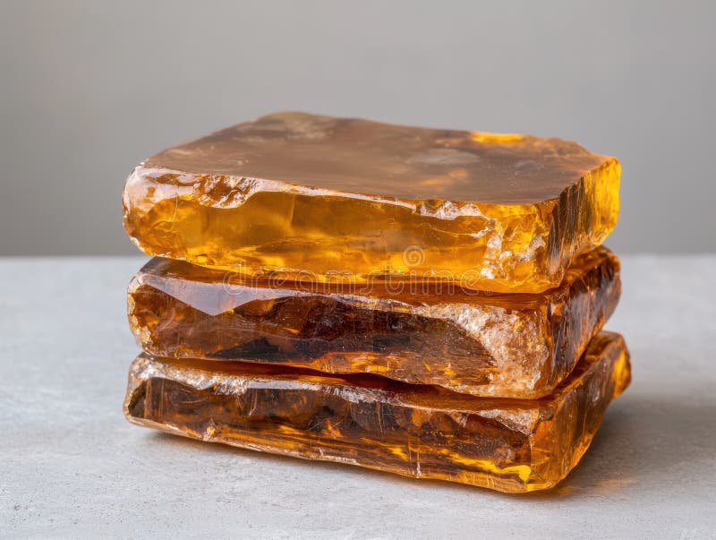 Stack of Amber Resin Pieces. Stock Illustration - Illustration of piece ...