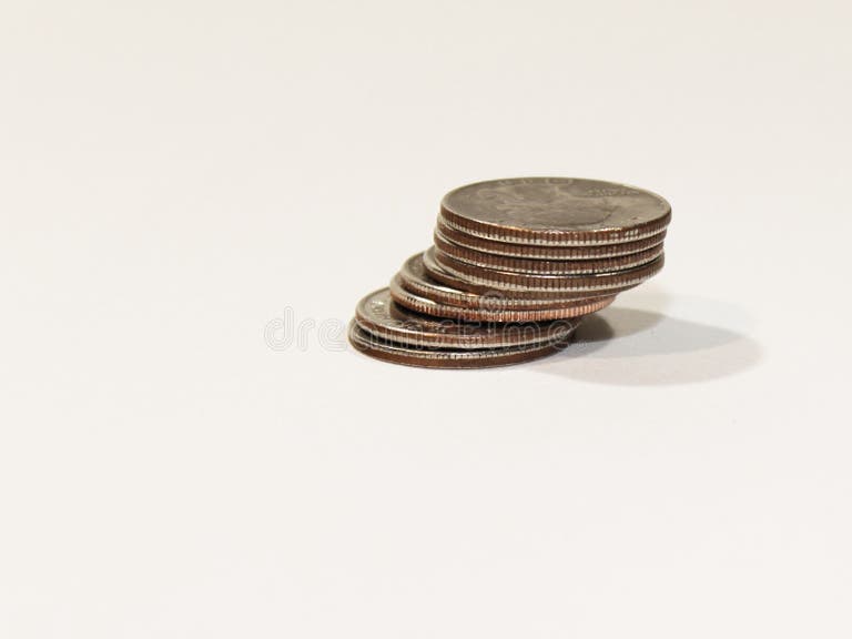 Quarter Stack Right stock photo. Image of economics - 128051120