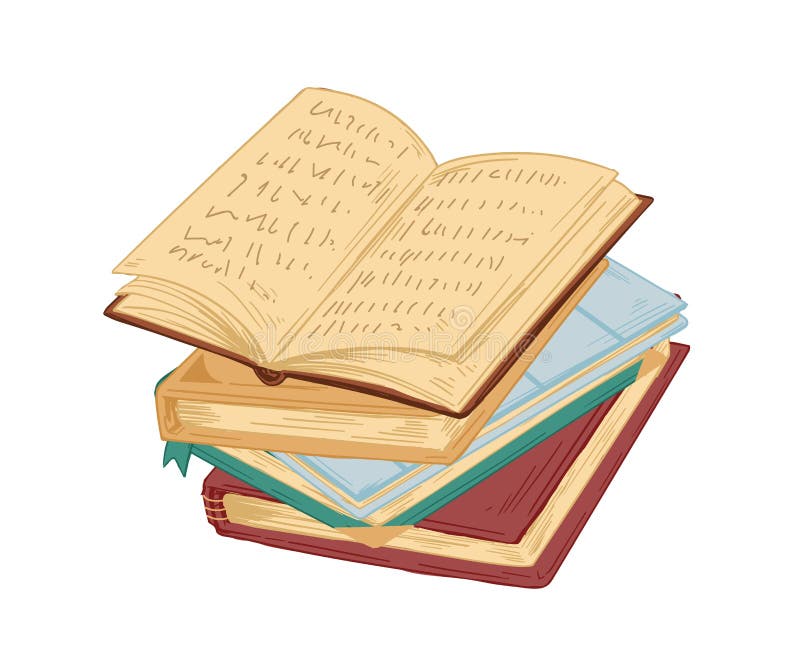 Stack of Ancient Books in Leather Hardback. Pile of Old Academic ...