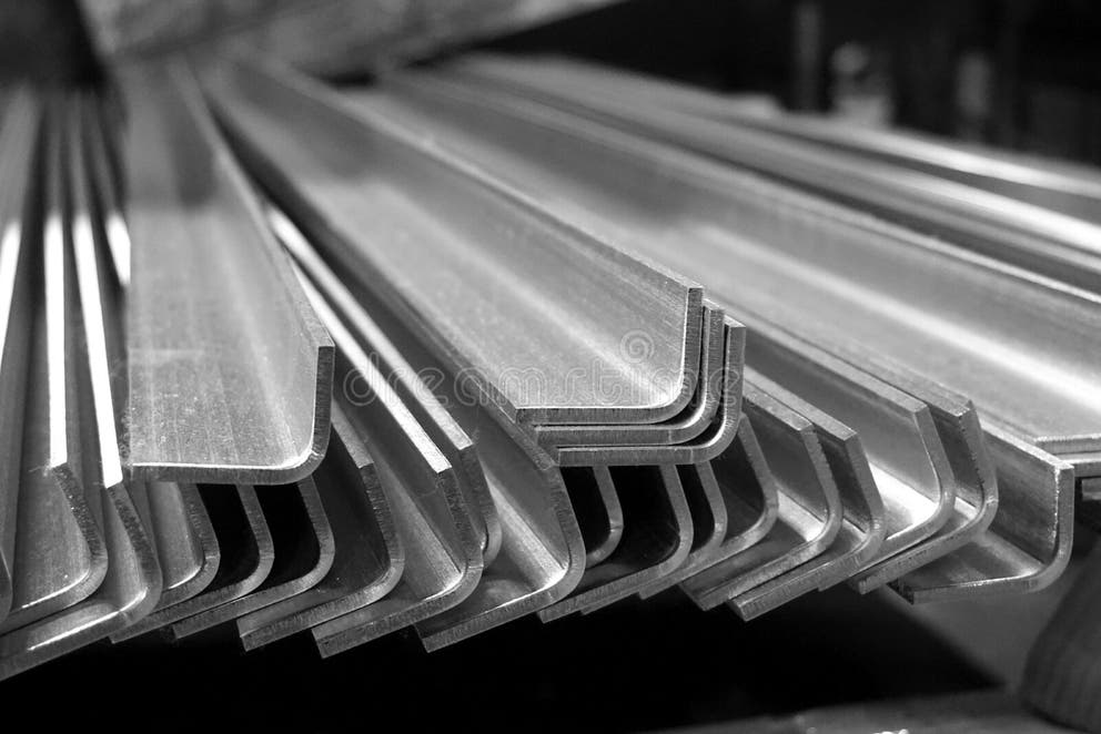 Stack of angle metal stock photo. Image of assortment - 116320458
