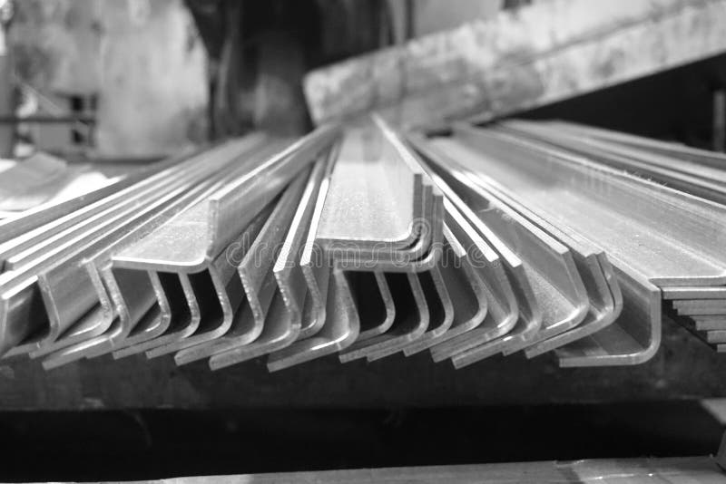 Stack of angle metal stock photo. Image of corner, industry - 112731836