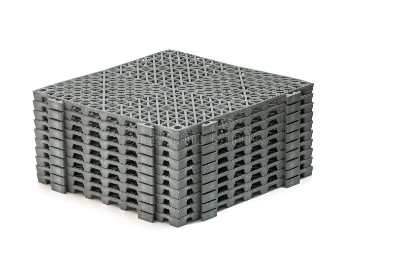 Stack of Anti-slip Rubber Mats in the Bathroom, Isolated on White ...