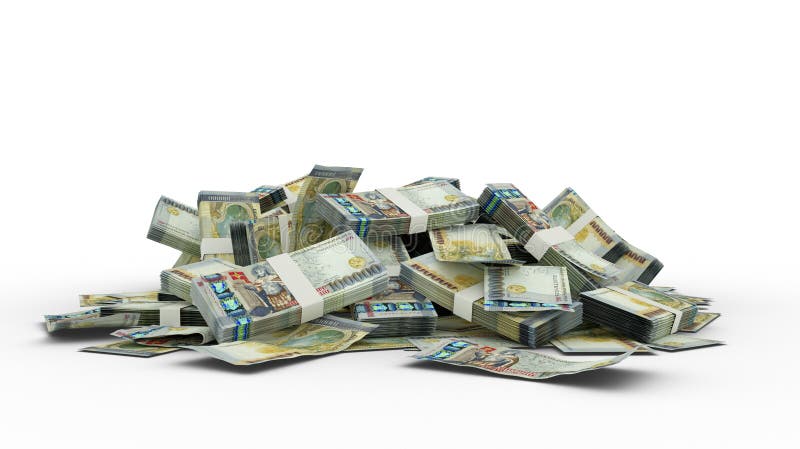 Stack of 100000 Armenian Dram Notes Isolated on White Background Stock ...