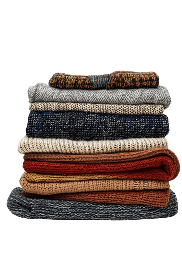 Stack of Arranged Clothes Alone on Transparent Background Stock ...