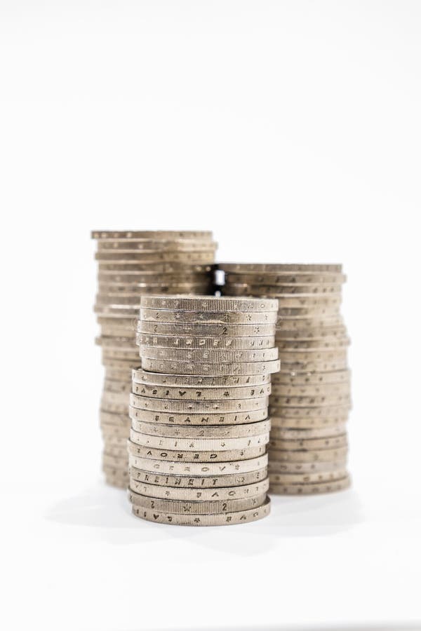 Stack of Ascending Coins. Business and Financial Growth and Improvement ...