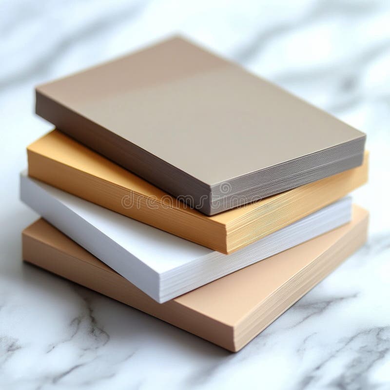 Stack of Assorted Colored Paper Sheets Arranged Neatly on a White ...