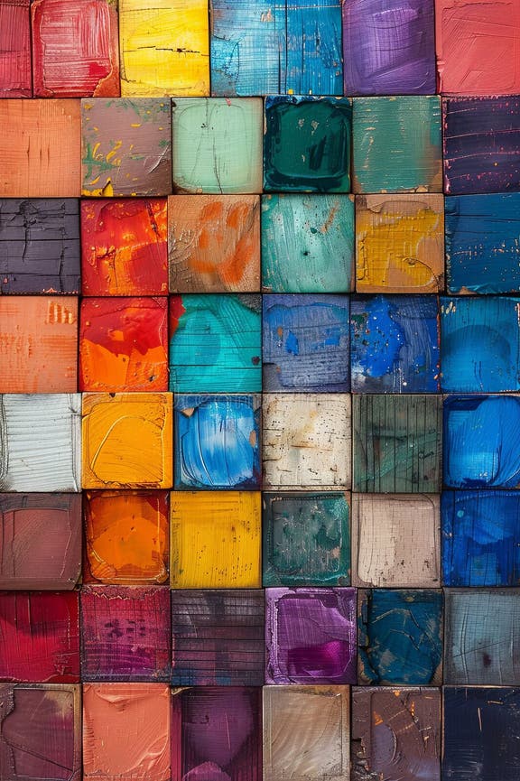 A Stack of Assorted Colored Rectangles Forming a Creative Arts Pattern ...