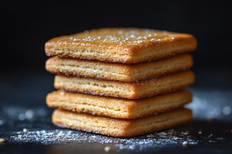 Stack of Assorted Cookies Featuring Chocolate and Vanilla Flavors on a ...