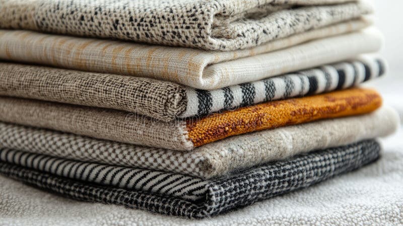 Stack Assorted Folded Fabrics Patterns Stock Photos - Free & Royalty ...