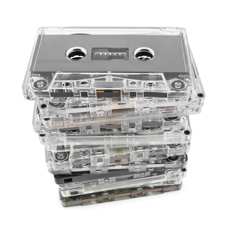 Stack of audio cassettes stock photo. Image of party - 29771902
