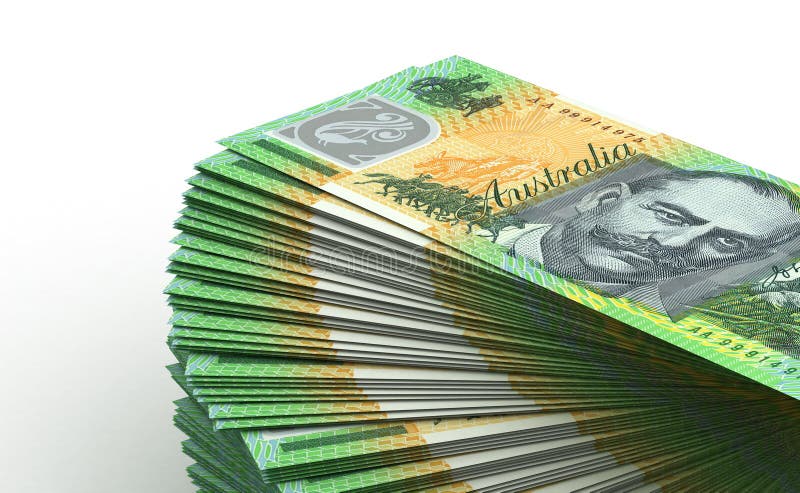 Stack of Australian Dollar stock illustration. Illustration of wealth ...
