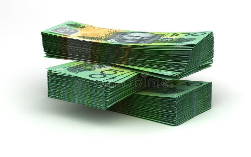 Stack of Australian Dollar stock illustration. Illustration of wealth ...