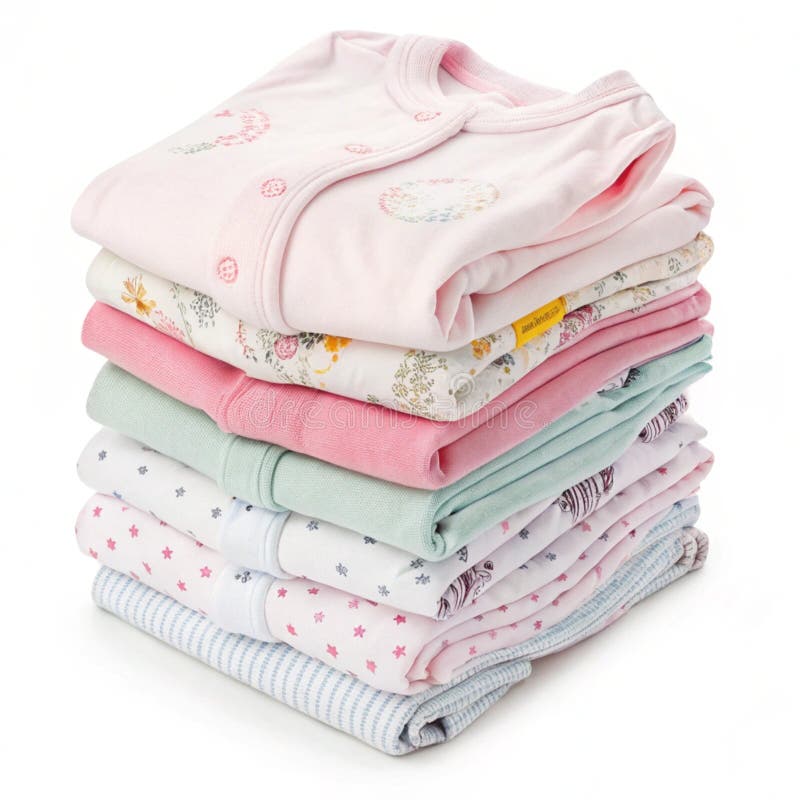 Stack of Baby Clothes Isolated on Transparent Background Stock ...