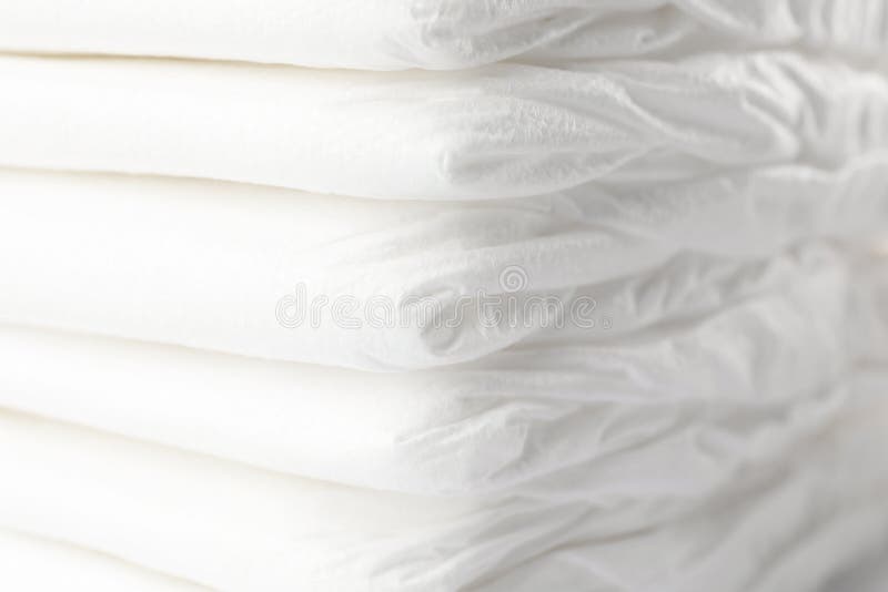 Stack of Baby Diapers As Background Stock Photo - Image of health ...