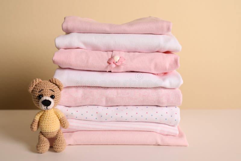 A stack of baby clothes stock image. Image of blue, sweet - 26134277