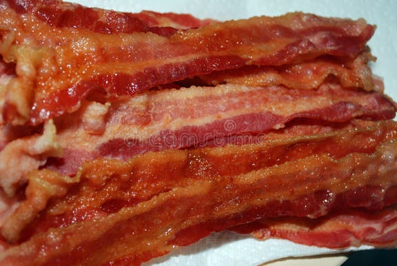 Stack of Bacon stock photo. Image of microwaved, cooked - 44653814