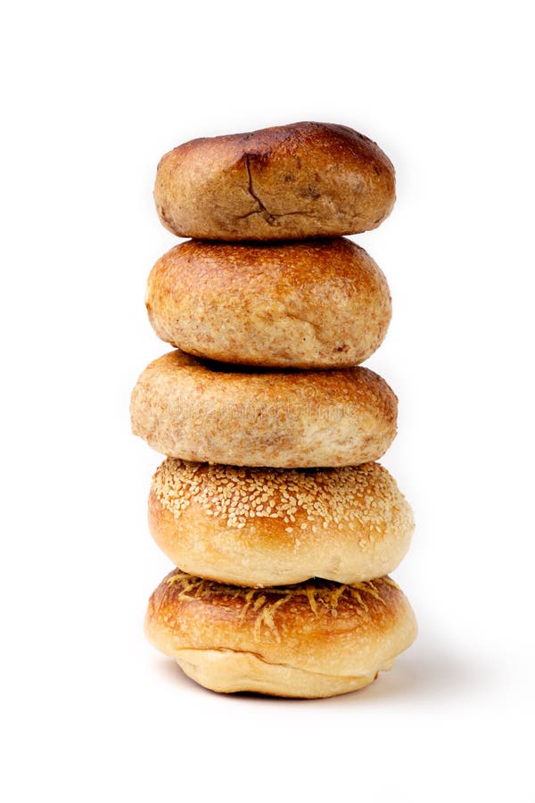 Stack of Bagel stock photo. Image of cheese, wholegrain - 34806274