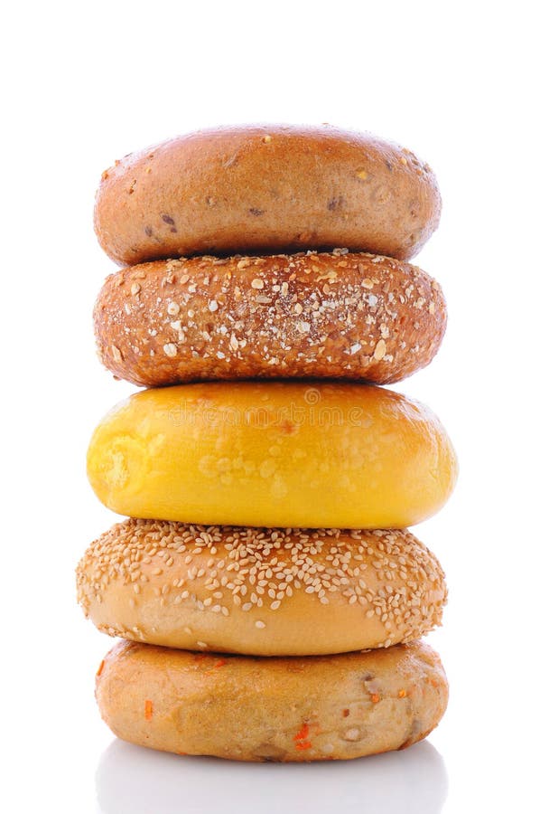 Bagels stock image. Image of stacked, grain, isolated - 11410737