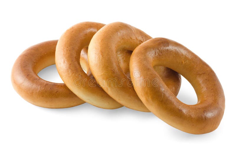 Stack of bagels on white stock image. Image of circle - 22277633