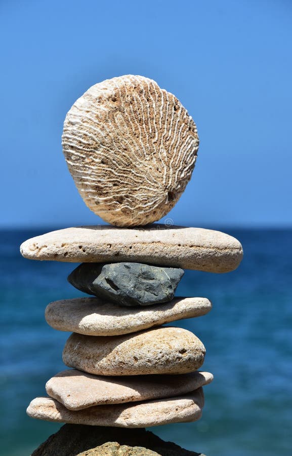 Stack of Balancing Stones in Nature Stock Photo - Image of outdoors ...