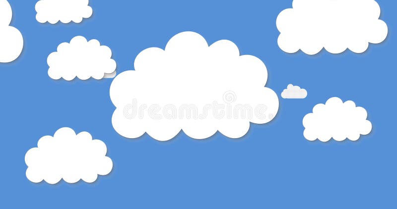 Stack of Balloons Flying Against Clouds and Sky Stock Illustration ...