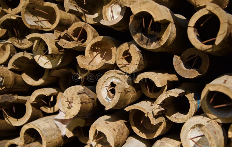 Stack of Bamboo Materials Unique Photo Stock Image - Image of concept ...