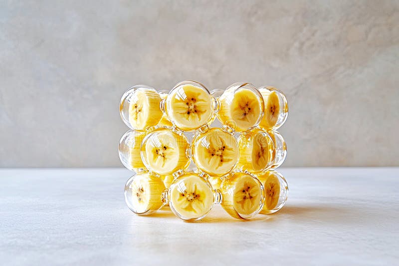 A Stack of Bananas Arranged in the Form of a Molecular Structure ...