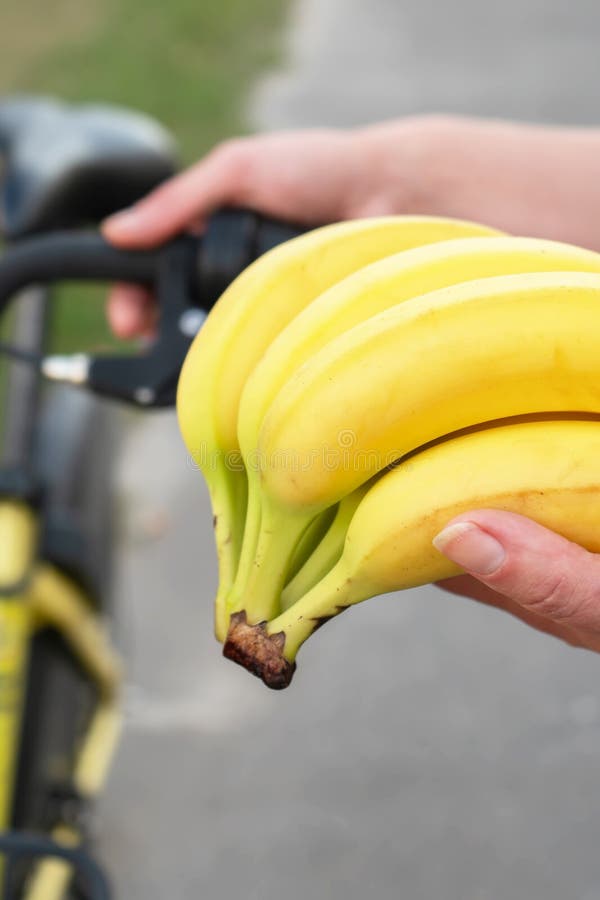 A Stack of Bananas is Held Vertically Stock Image - Image of nutrition ...