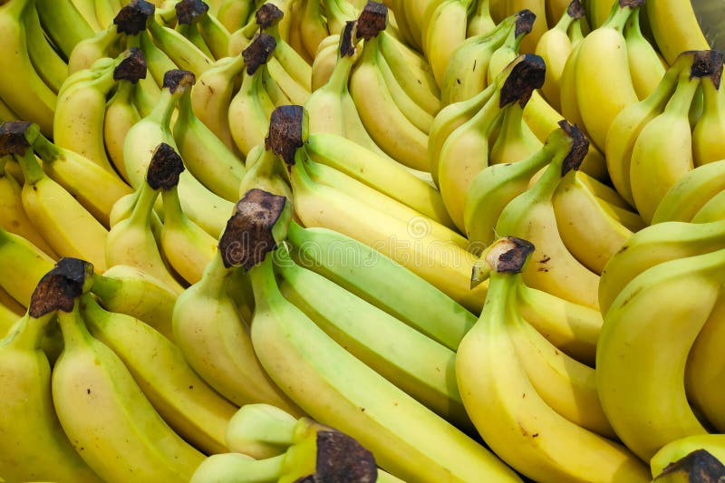 Stack of Bananas on a Market Stall Stock Photo - Image of supermarket ...