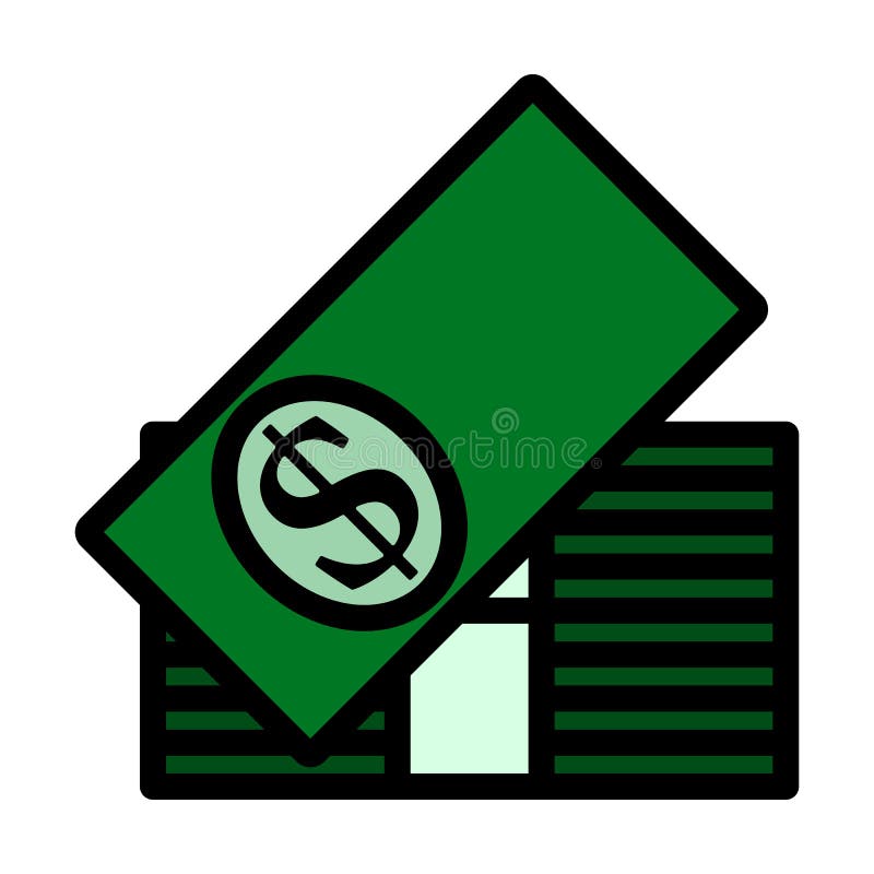 Stack of Banknotes Icon stock vector. Illustration of design - 214317194