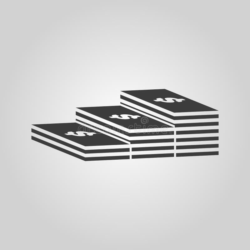 The Stack of Banknotes Icon. Greenback, Bank Note, Money Symbol Stock ...