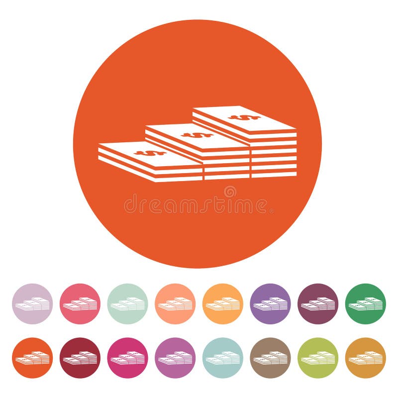 The Stack of Banknotes Icon. Greenback, Bank Note, Money Symbol Stock ...