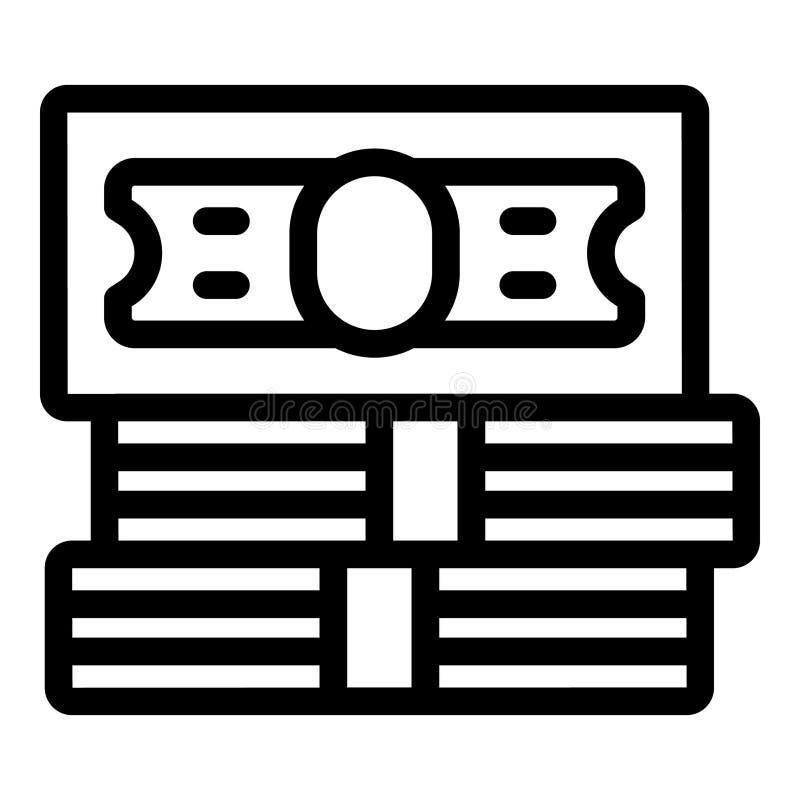 Stack of Banknotes Money Wealth Finance Savings Concept Icon Stock ...