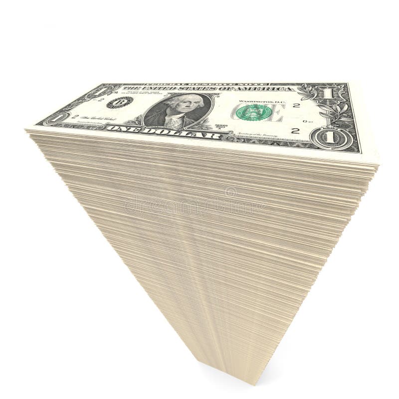 Stack One Dollar Bank Notes Stock Illustrations – 303 Stack One Dollar ...