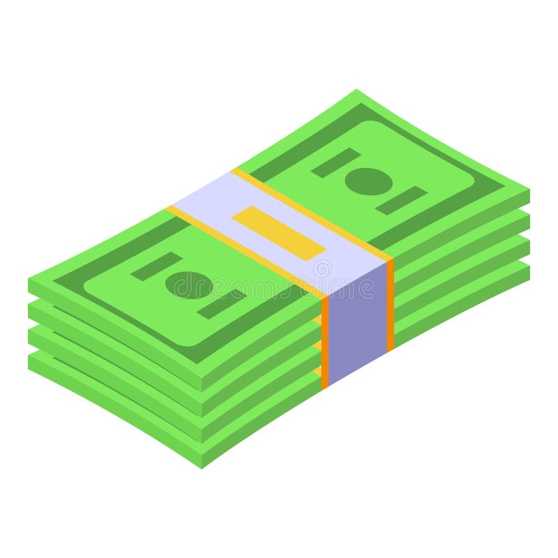 Stack of Banknotes Representing Savings and Investment Stock Vector ...