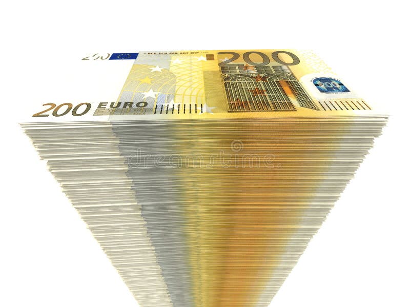 Stack Banknotes Two Hundred Euros Stock Illustrations – 11 Stack ...