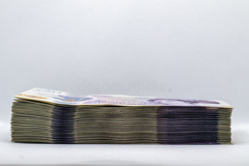 Stack of Banknotes Viewed from the Side Stock Photo - Image of ...