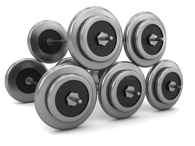 Stack of Barbells stock illustration. Illustration of equipments - 32819775