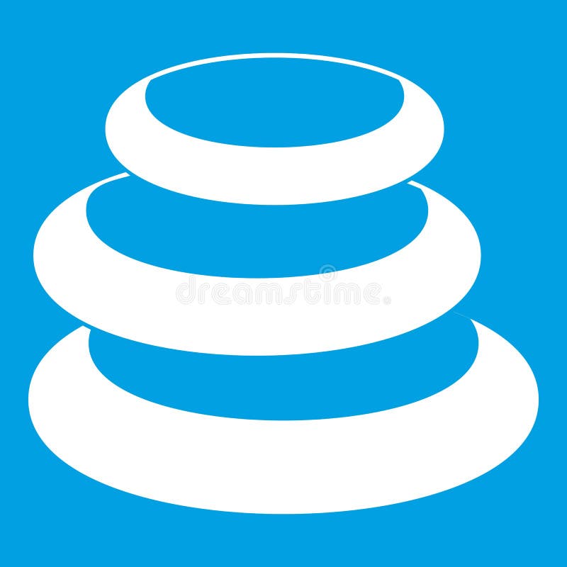 Stack of Basalt Balancing Stones Icon White Stock Vector - Illustration ...