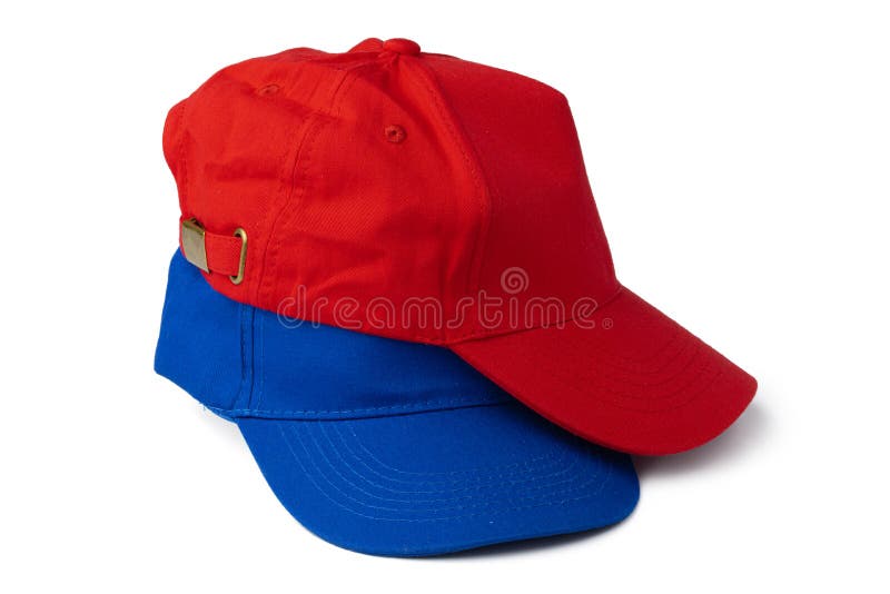 Stack of Baseball Caps Isolated on White Background Stock Photo - Image ...