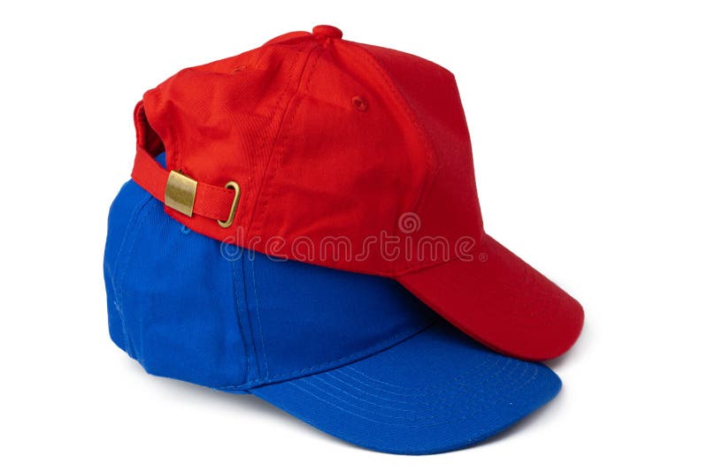 Stack of Baseball Caps Isolated on White Background Stock Image - Image ...