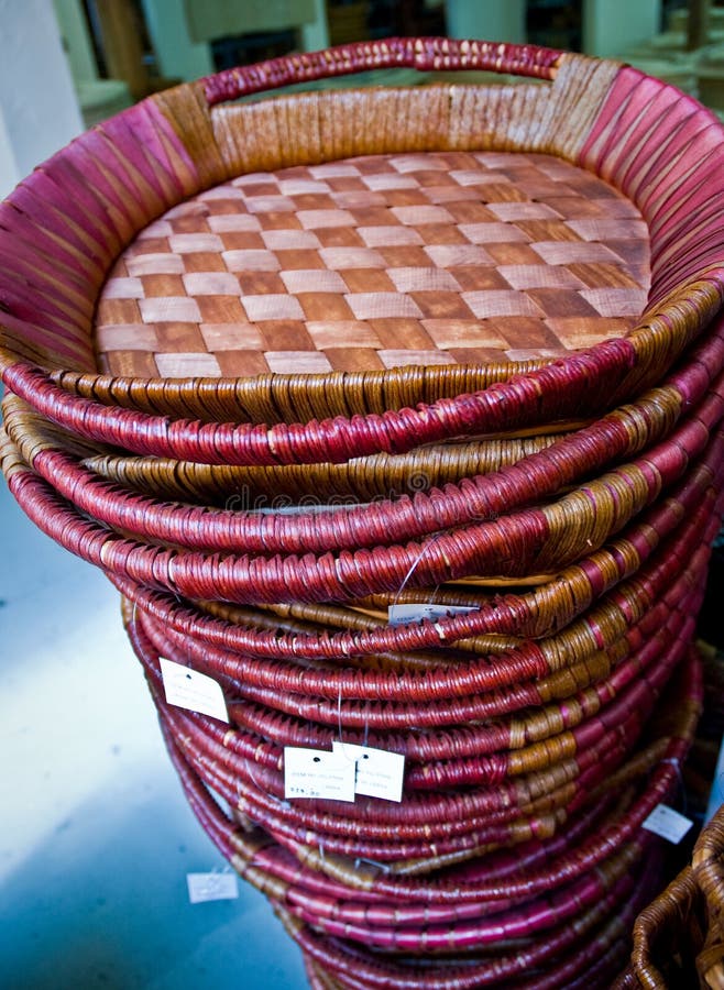 Stack of baskets stock image. Image of baskets, pink - 13475761