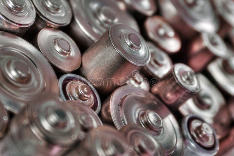 Stack of batteries stock photo. Image of closeup, electric - 15078146